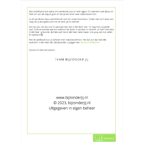 E-werkboek Redactiesommen - groep 4 | Bijzonder Jij